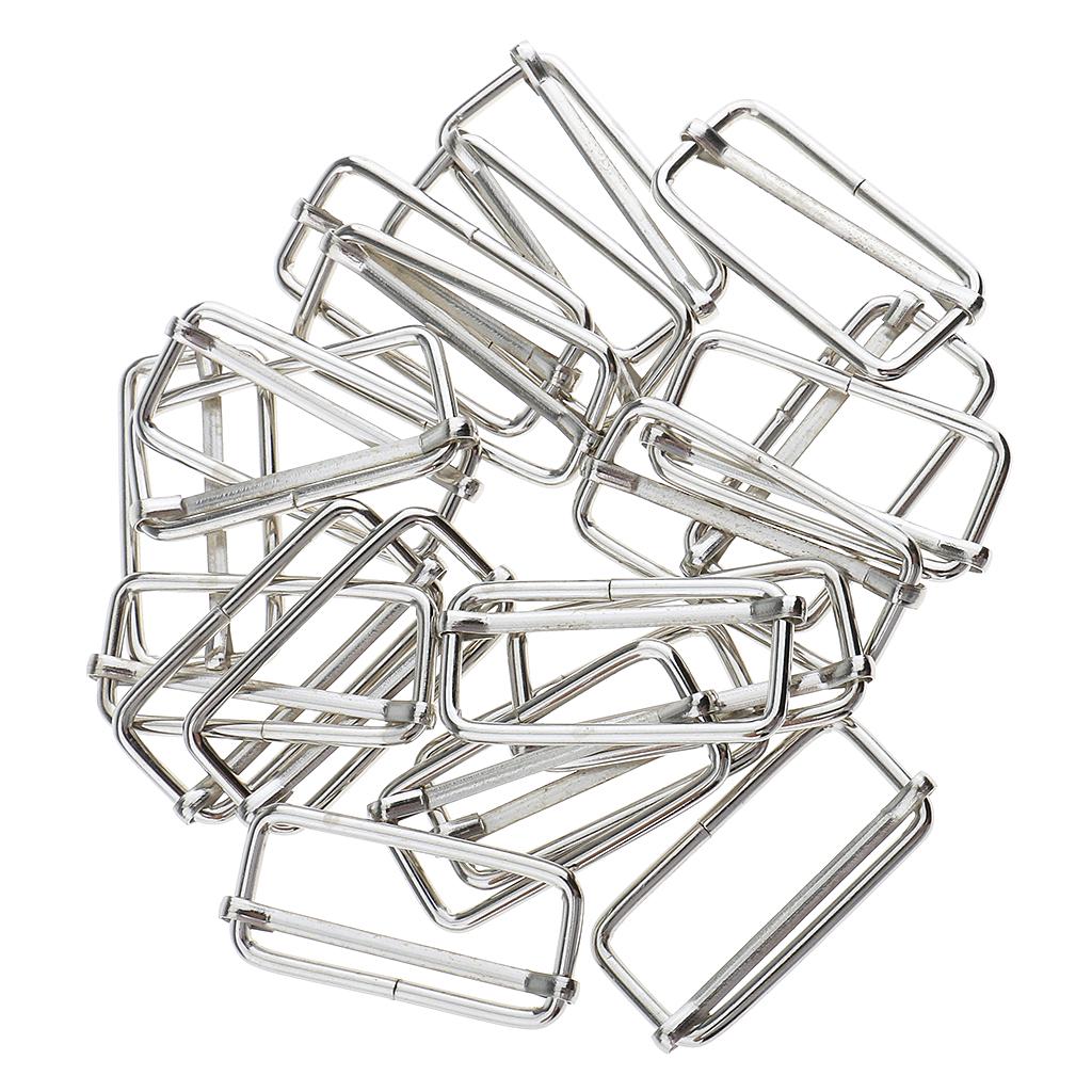 40 Pieces Metal Adjustable Buckle Connector for Bag Strap 38x16x2.8mm ...