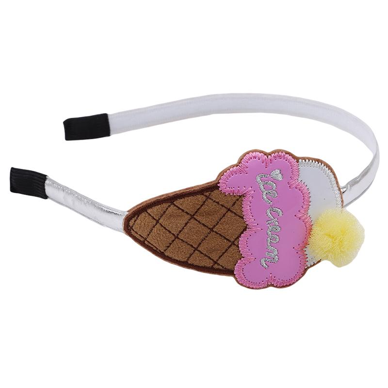 Buy Girls Head Ice Cream Headband with Pompom Girls Hairband Children ...