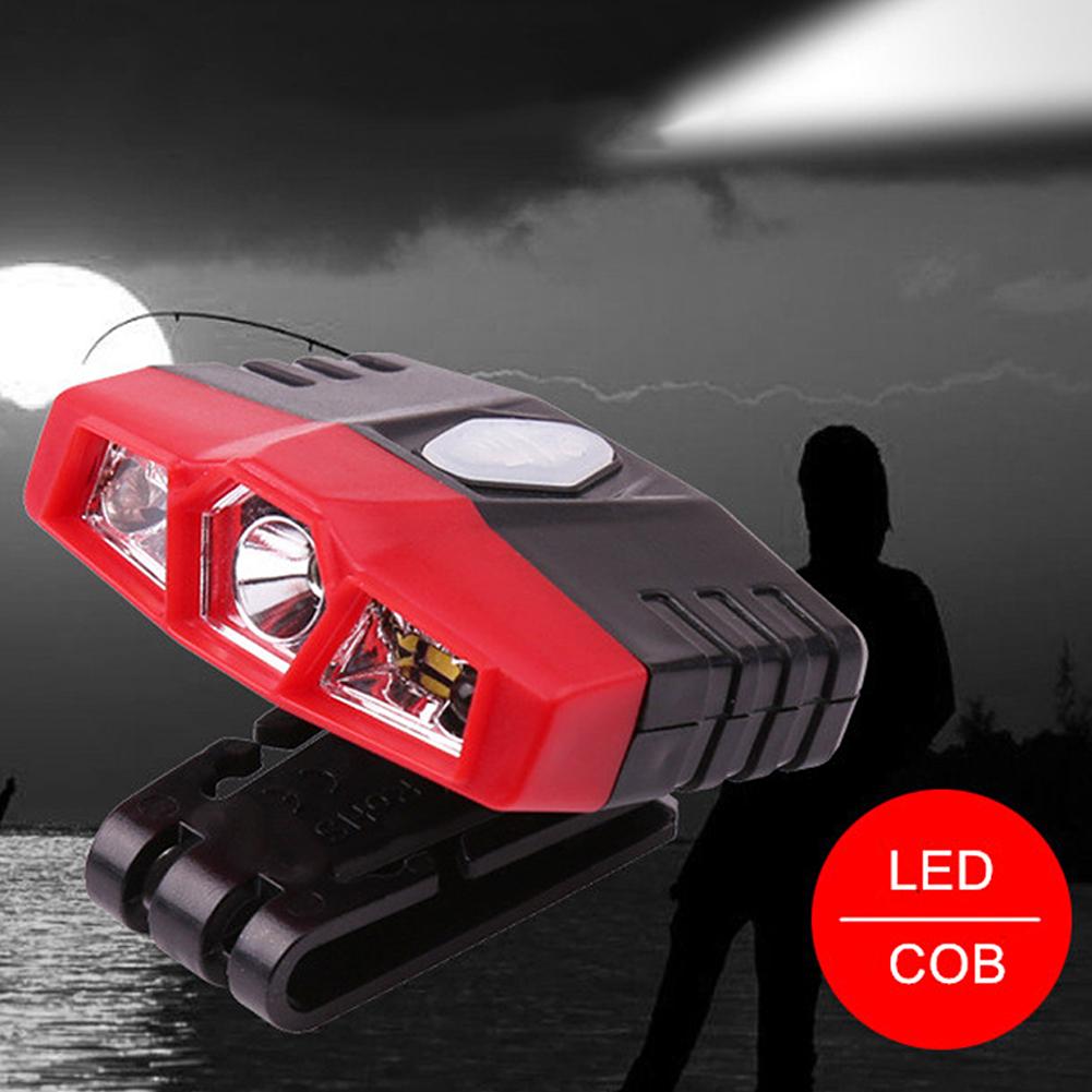 Buy Outdoor Lamp Cap COB USB Rechargeable Headlamp Sensor Clip-On ...