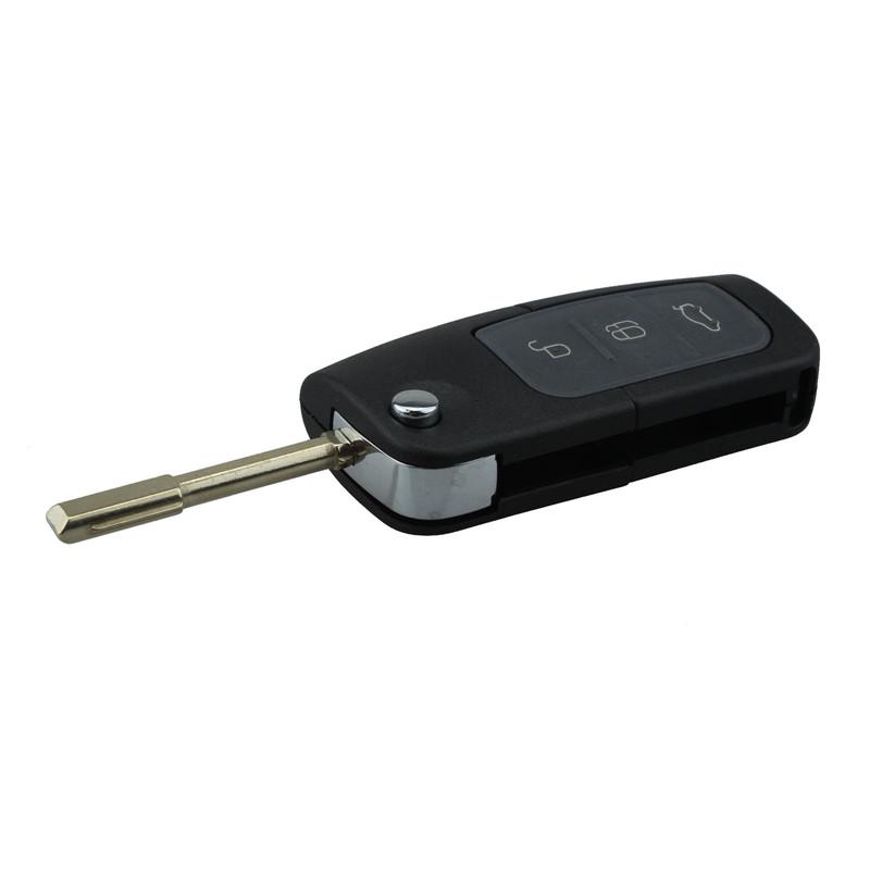 Buy 434Mhz 3 Buttons Flip Key Fob Transponder 4D60 Chip For Ford Focus ...