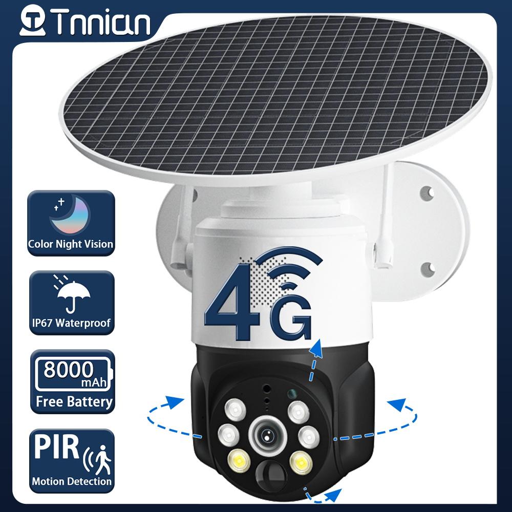 Buy Tnnian 5MP WIFI 4G LTE Solar Camera Outdoor PIR Human Detection Two ...
