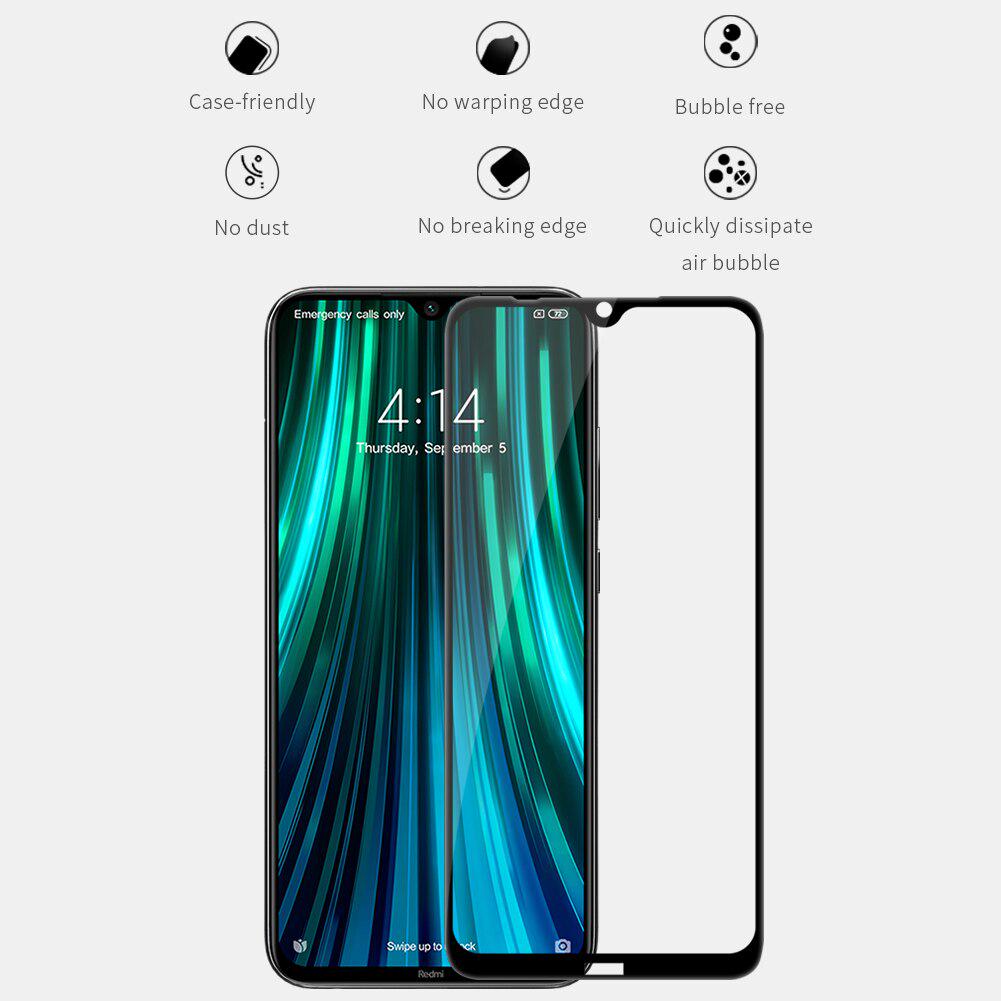 Buy Redmi Note 8 Pro Glass Nillkin XD CP+MAX Anti Glare Tempered Glass ...