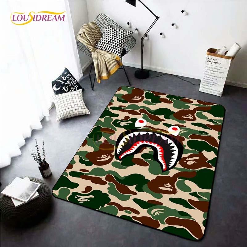 Buy New Bape Camo Area Rugs for Living Rome Aesthetic Carpet Bedroom ...