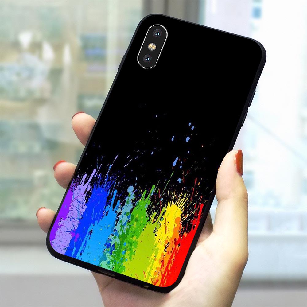 Buy Colorful Rainbow Phone Case for iPhone 6S Plus Cover 8 XR X 7 6 5 ...