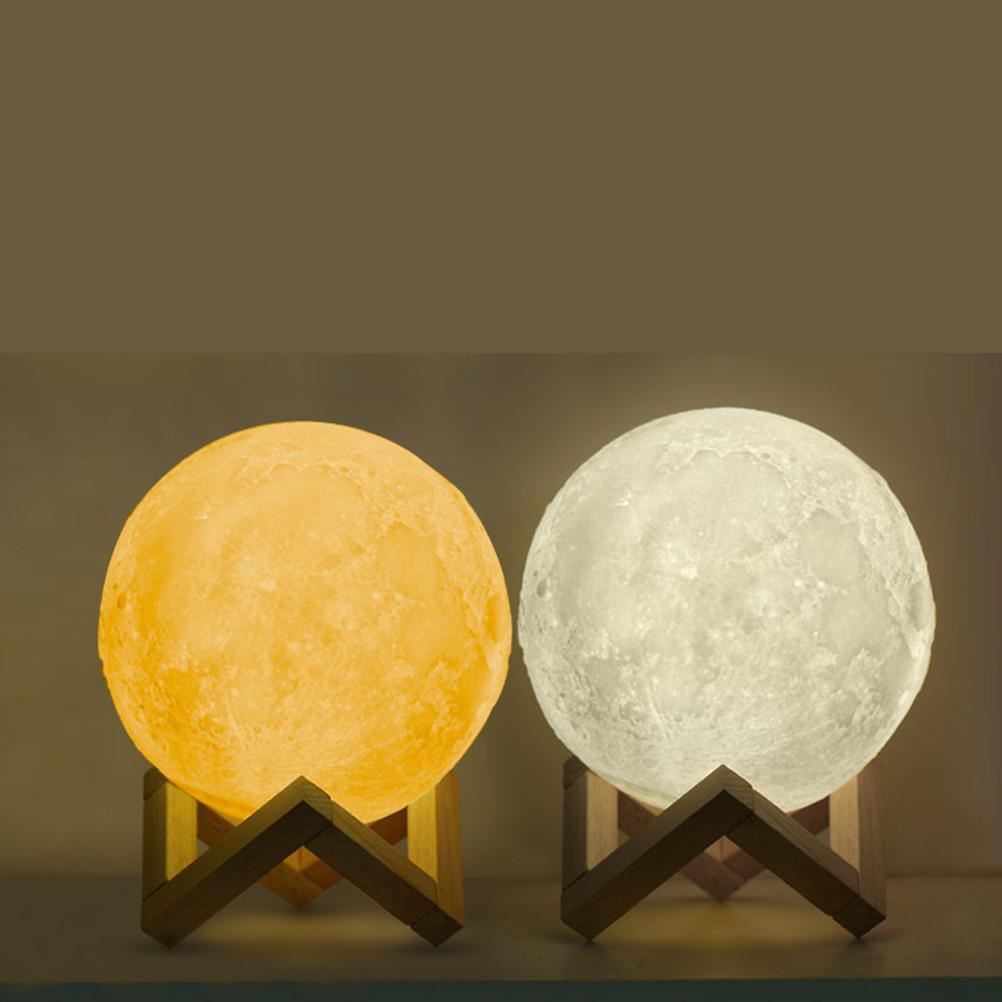 Buy Decorative Realistic Moon Lamp Dimmable Desk Top Touch Control LED ...