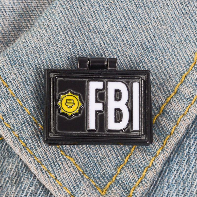 Buy High Quality Badges FBI Fox Mulder Lapel Pins ID Card Brooches ...