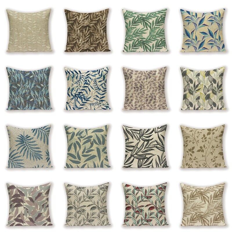 Satın alın Tropical Leaf Cushion Cover Spring Plant Leaf Pillows Covers ...