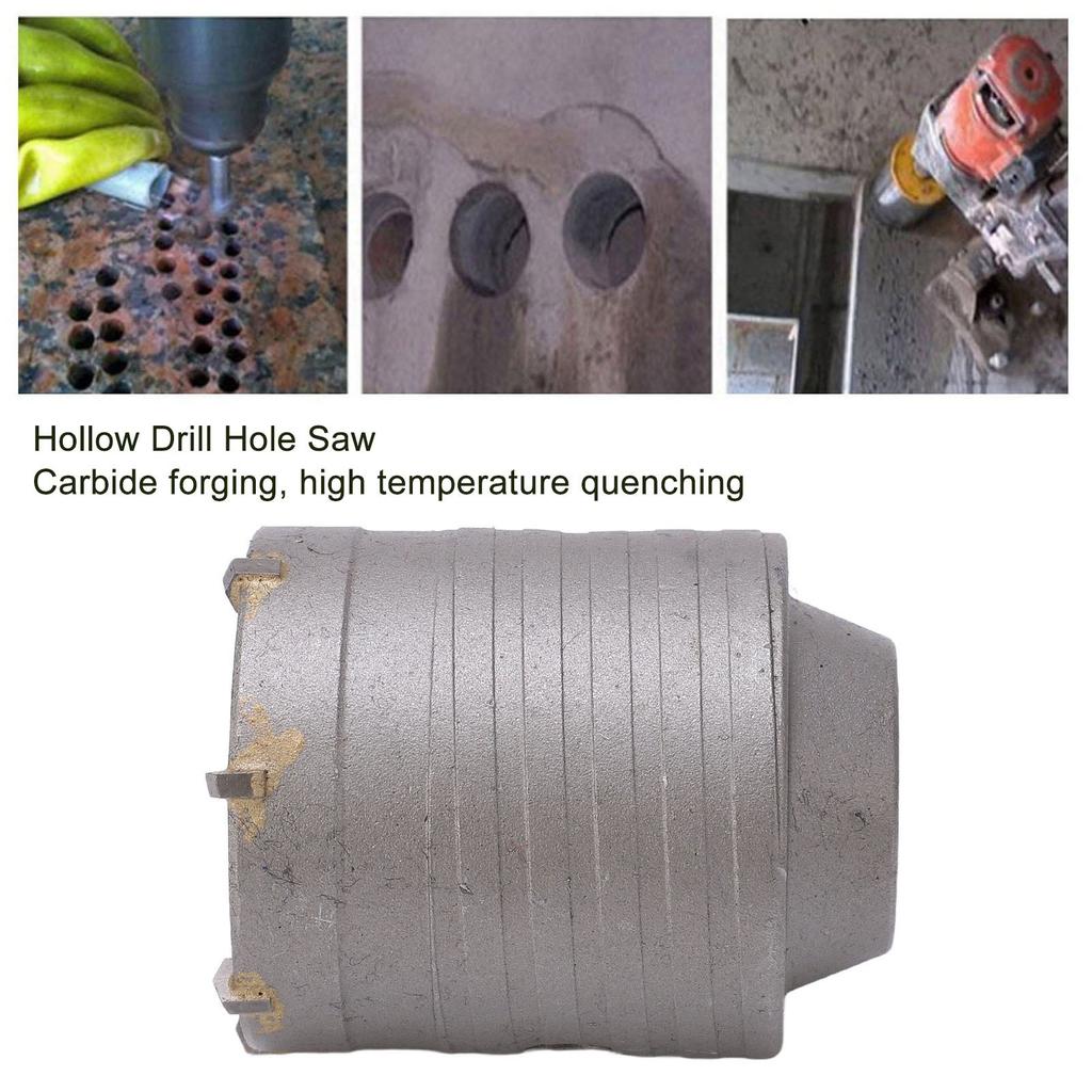 Buy 60mm Carbide Hole Saw Hollow Drill Pipe Drilling Reamer for Wall ...