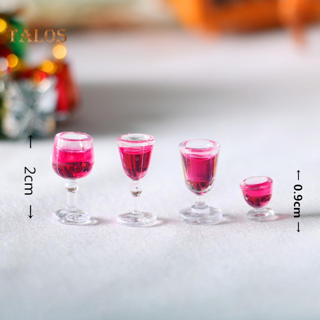 Buy Baby&K Dollhouse Mini Table Prop Wineglass Simulation Goblet ...