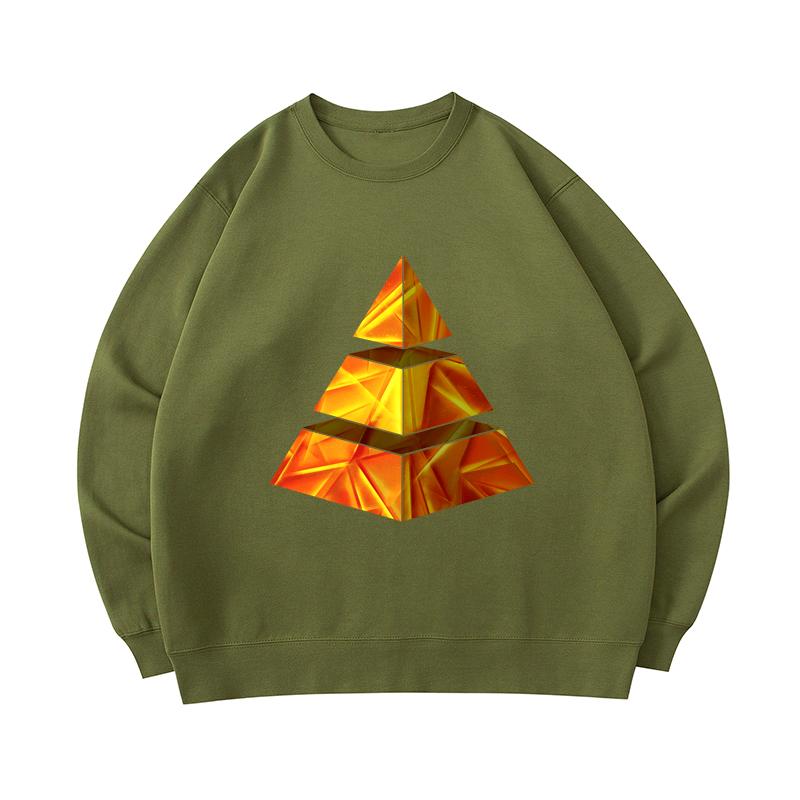 Buy Men's 300 GSM 100% Cotton Sweatshirt Fire Pendant Print Street ...