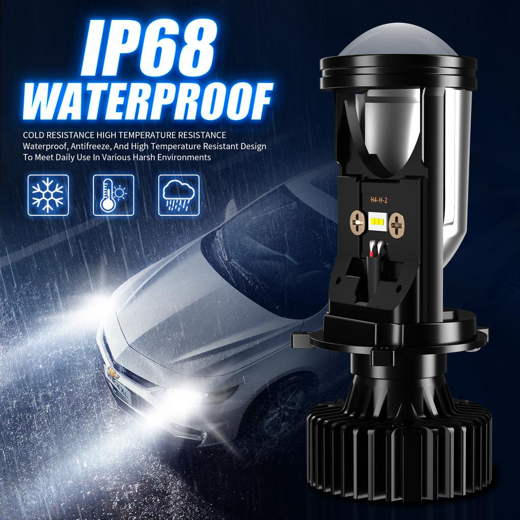 1PCS H4 Canbus 120W Lamp H4 LED Mini Projector Lens Automobles Bulb ...