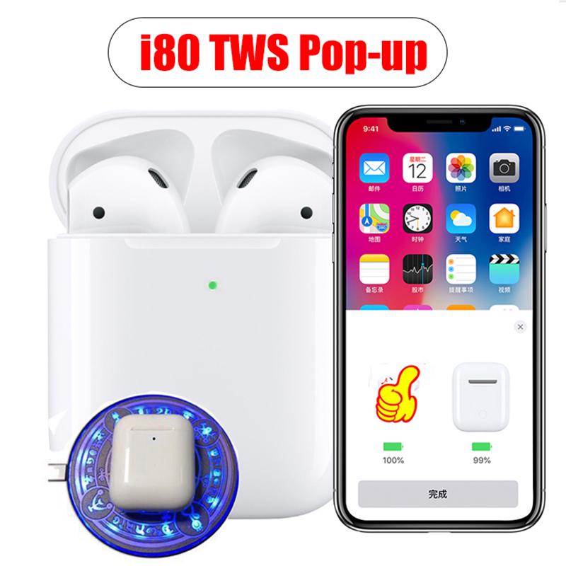 Buy I80 TWS Bluetooth 5.0 Earphone Headset Wireless Charging Box ...