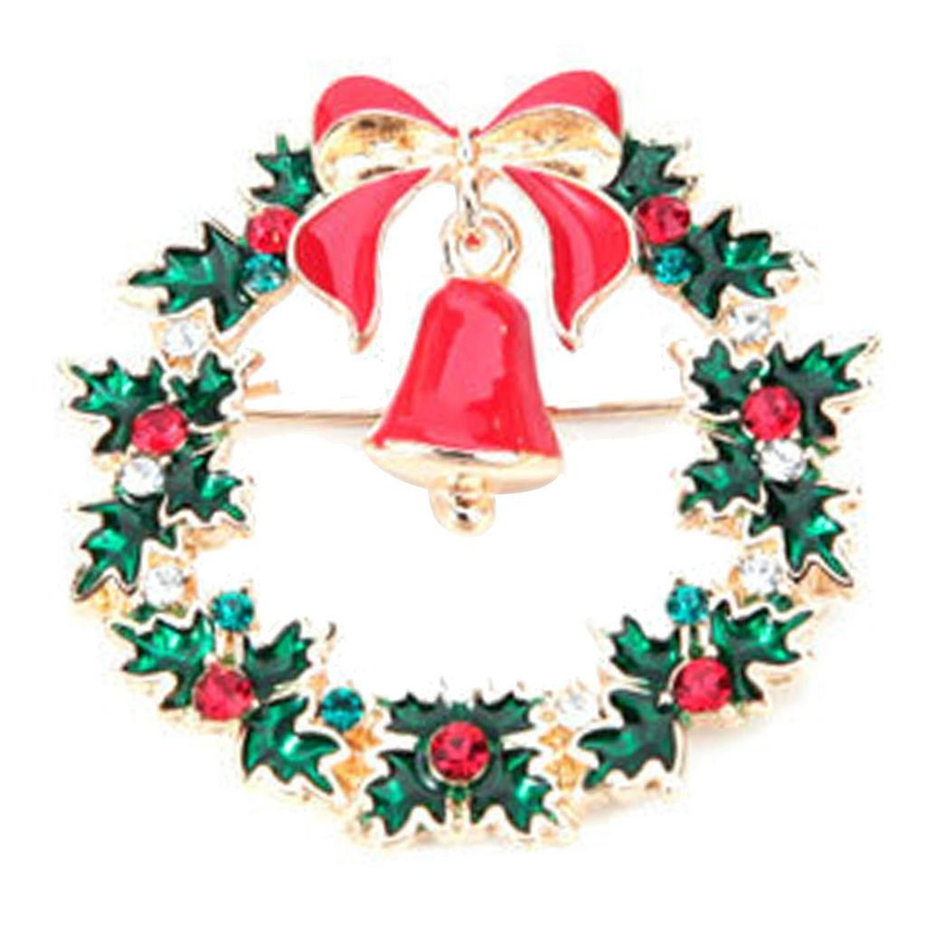 Buy Christmas Brooch | Fashion Cute Snowman Santa Hat Wreath Brooch ...