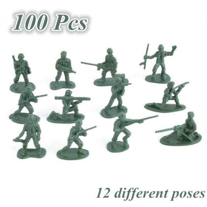100 шт. 12 поз игрушки мини пластиковые солдатики игрушки солдатики ...