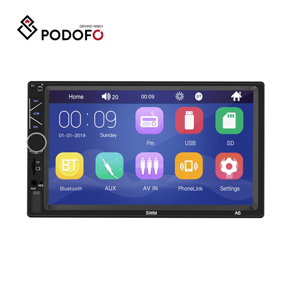 Buy Podofo 2 Din Car Radio Car MP5 Player 7 Inch HD Video Player Support Bluetooth Player Rear ...