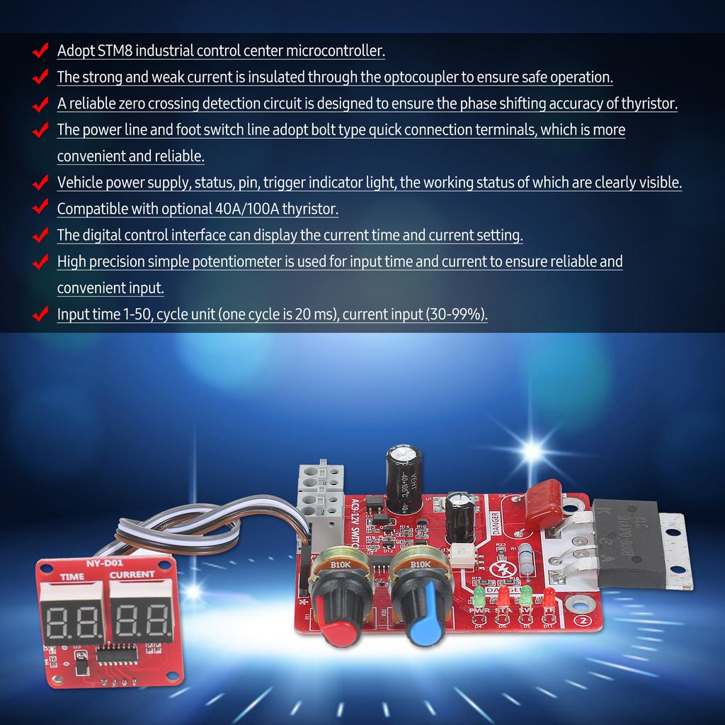 Cheap 100A Spot Welding Control Board DIY Control Board Digital Display ...