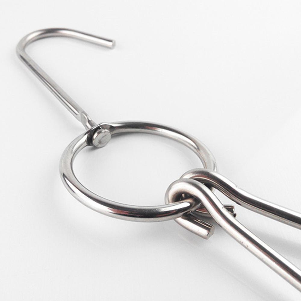 Buy Stainless Steel Double Meat Hooks Roast Duck Bacon Shop Hook BBQ ...