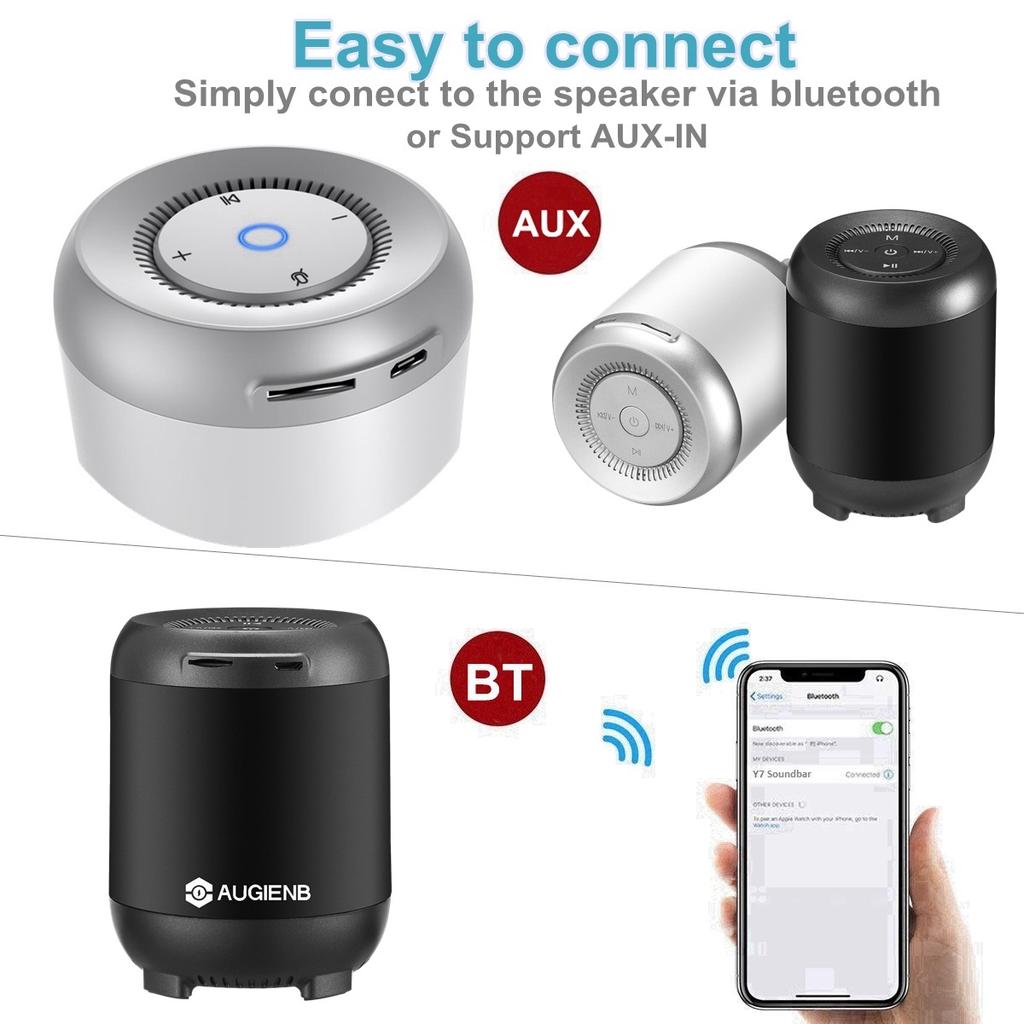 Buy AUGIENB AUG-Q33 TWS Wireless Bluetooth 5.0 MINI Speaker with HD ...