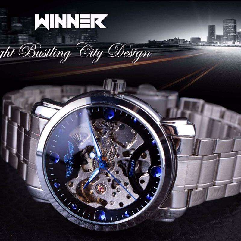T-WINNER Winner Men'S Watch Automatic Mechanical Watch Hollow Steel ...