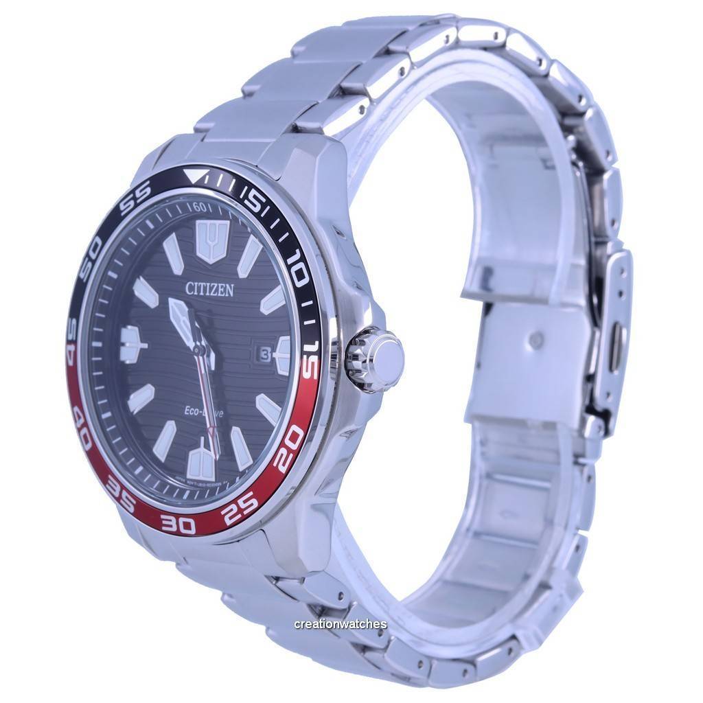 💰Kaufe Citizen Black Dial Stainless Steel Eco-Drive AW1527-86E 100M Men ...