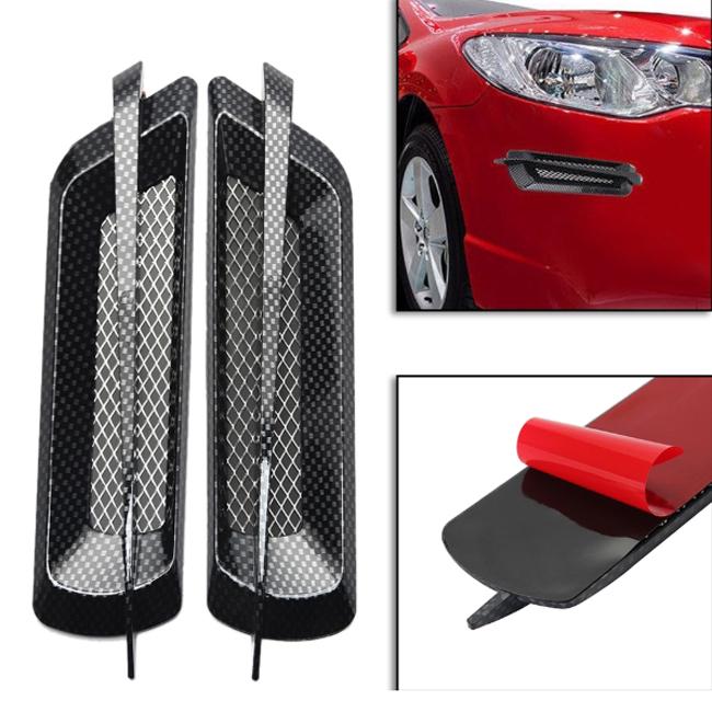 Buy 2 Color Car Carbon Fiber Grid Outlet Shark Decorative Fake Vent 1 ...