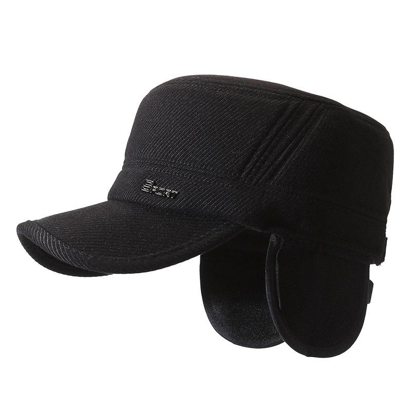 Cheap Middle-Aged and Old Man Military Caps Men's Winter Woolen Flat ...