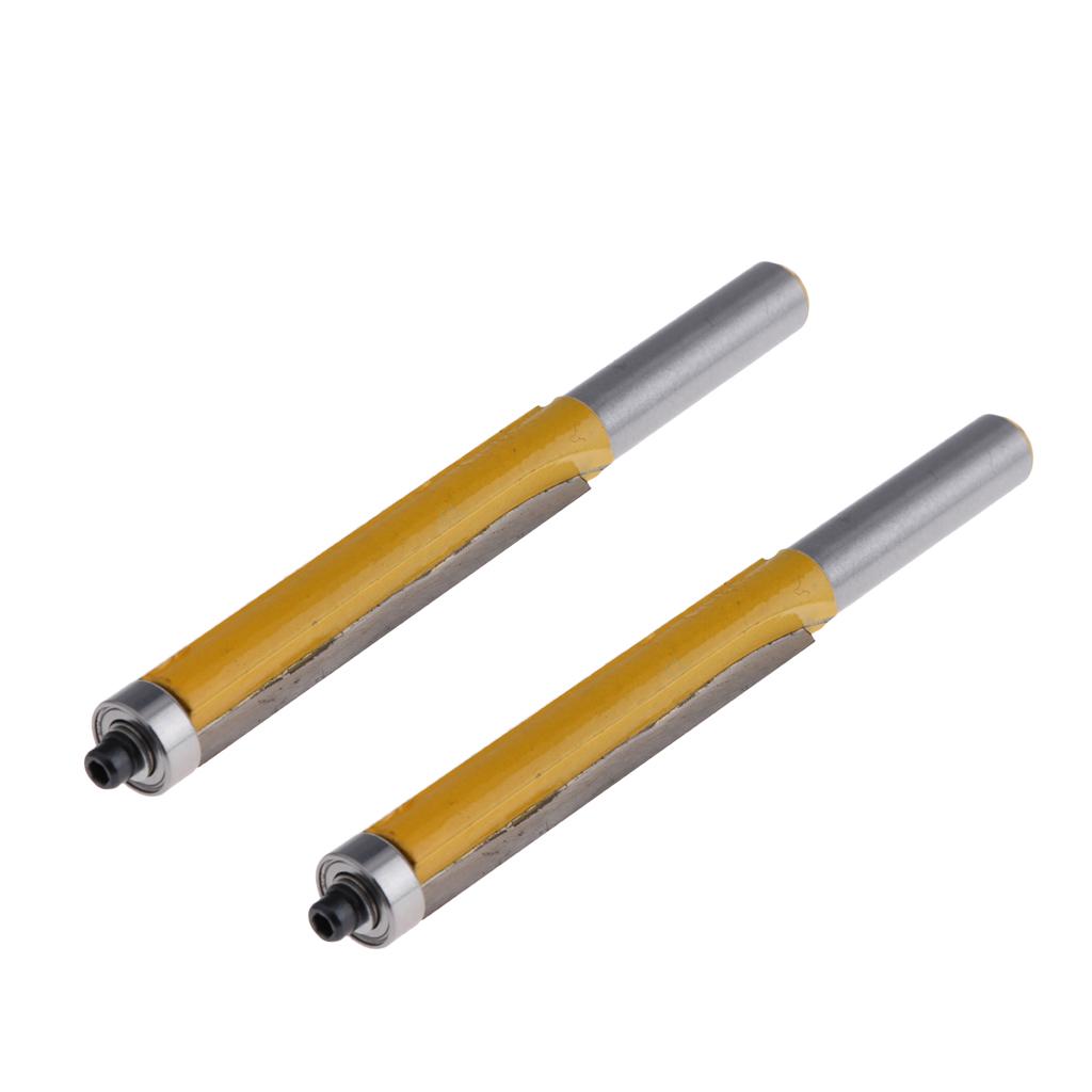 2 Pieces Long straight 8mm Woodworking Milling Cutter Alloy Router Bit ...