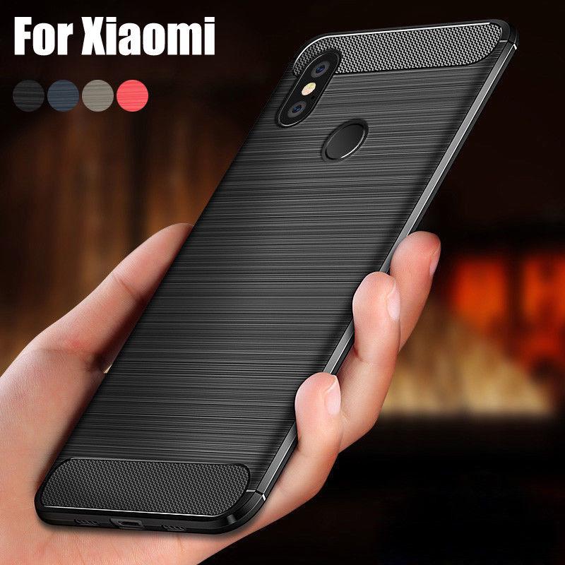 Carbon Fiber Shockproof Brushed Soft TPU Case Cover Xiaomi Redmi 6A 5A ...