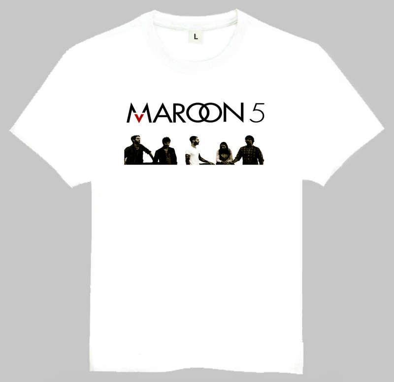 Buy Fashion Band Maroon 5 T-shirt Mens Short Sleeve Rock Star Band ...