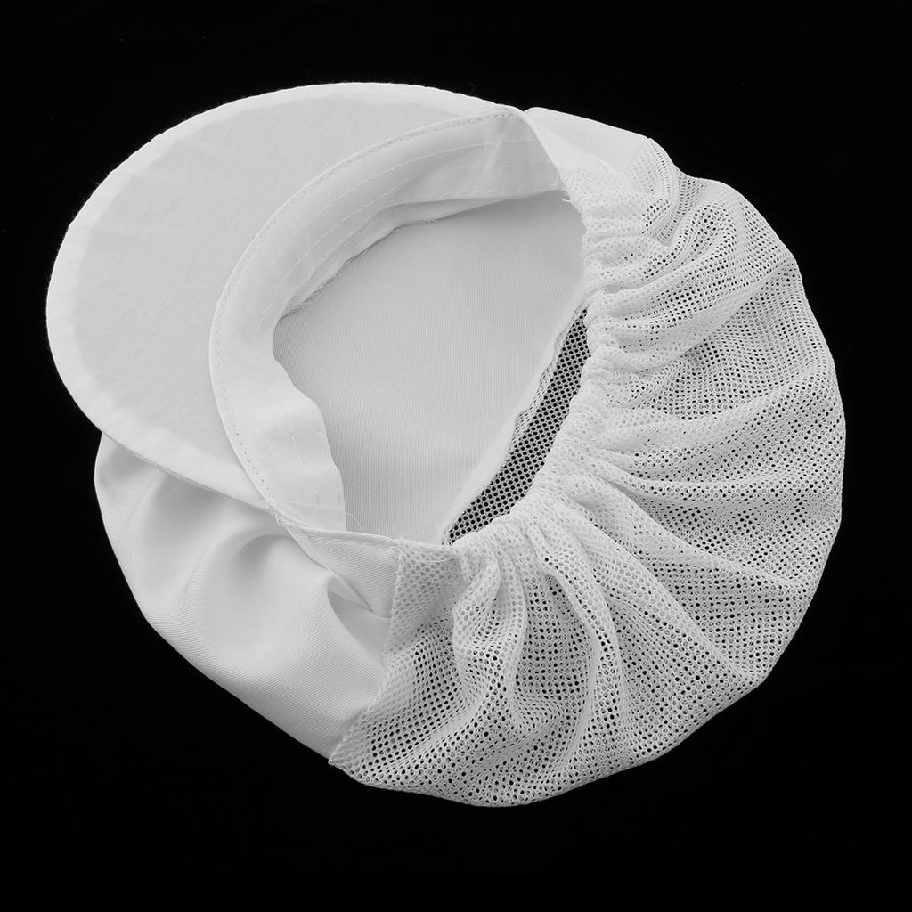 Adjustable High Elastic Cooking Chef Cap Unisex White Dustproof Hat ...