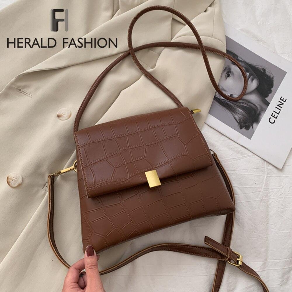 Buy Vintage Crocodile Pattern Pu Leather Crossbody Bags For Women 2021 ...