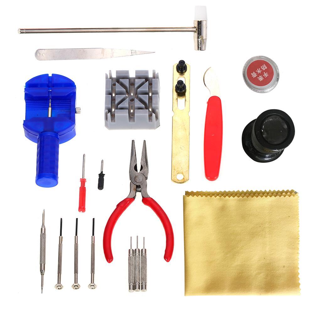 Buy 19Pcs Watch Repair Kit Professional Complete Tool Set Watch Band ...