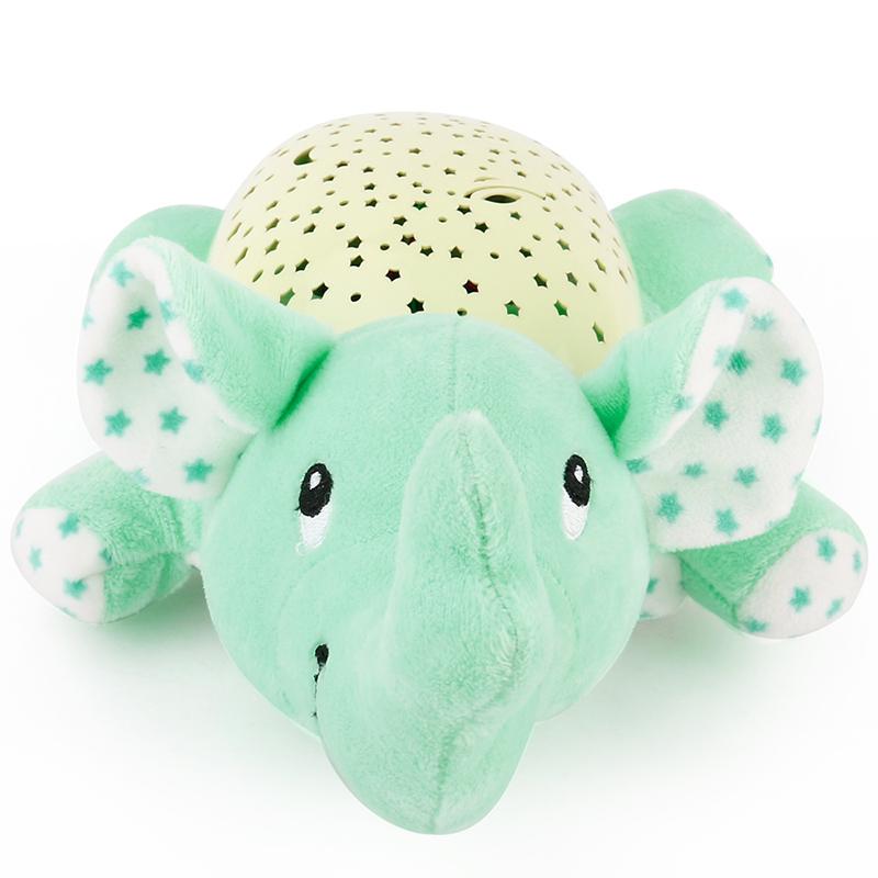 Baby Sleep Lamp LED Night Light Plush Stuffed Toys With Music & Stars ...