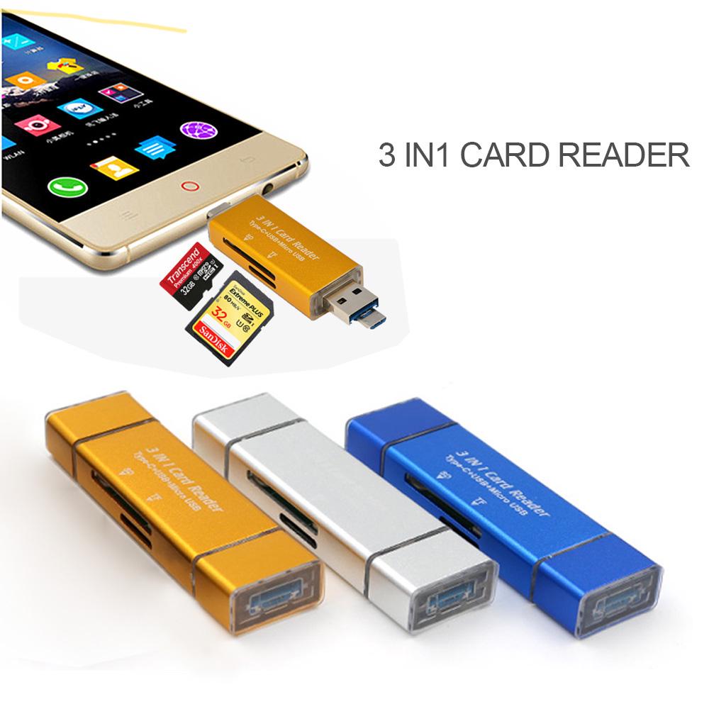 Buy 3 In 1 TF Memory Reader Type + USB 2.0 OTG Combo Adapter at ...