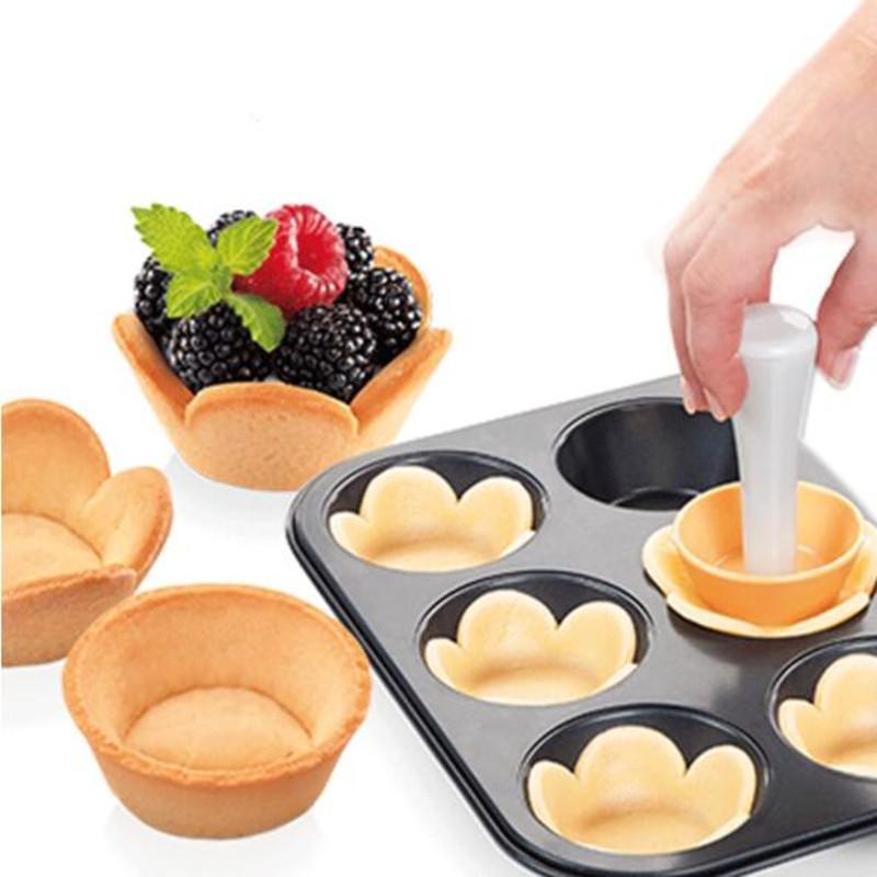 Buy Pastry Dough Tamper Kit Kitchen Flower Round Cookie Cutter Set ...