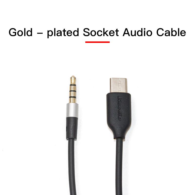 Bluedio Audio Cable Type-C To 3.5mm for Bluedio T6S T5 V2 TM TMS with ...