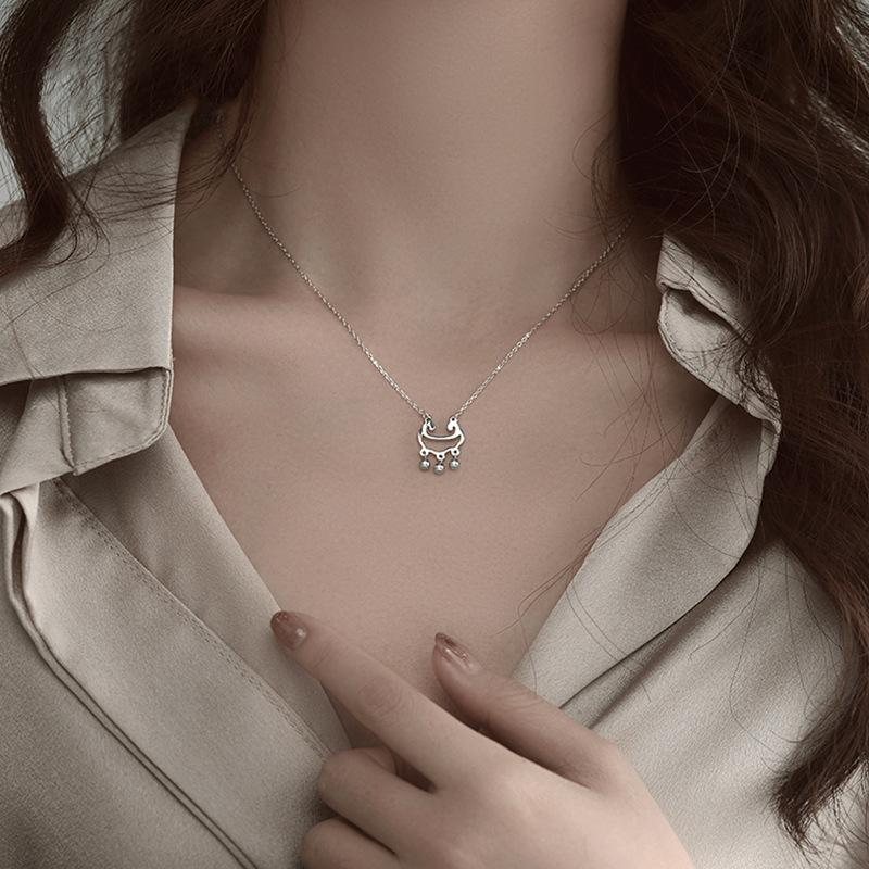 Satın alın Simple Long Life Lock Necklace Jewelry Fashion Collarbone ...