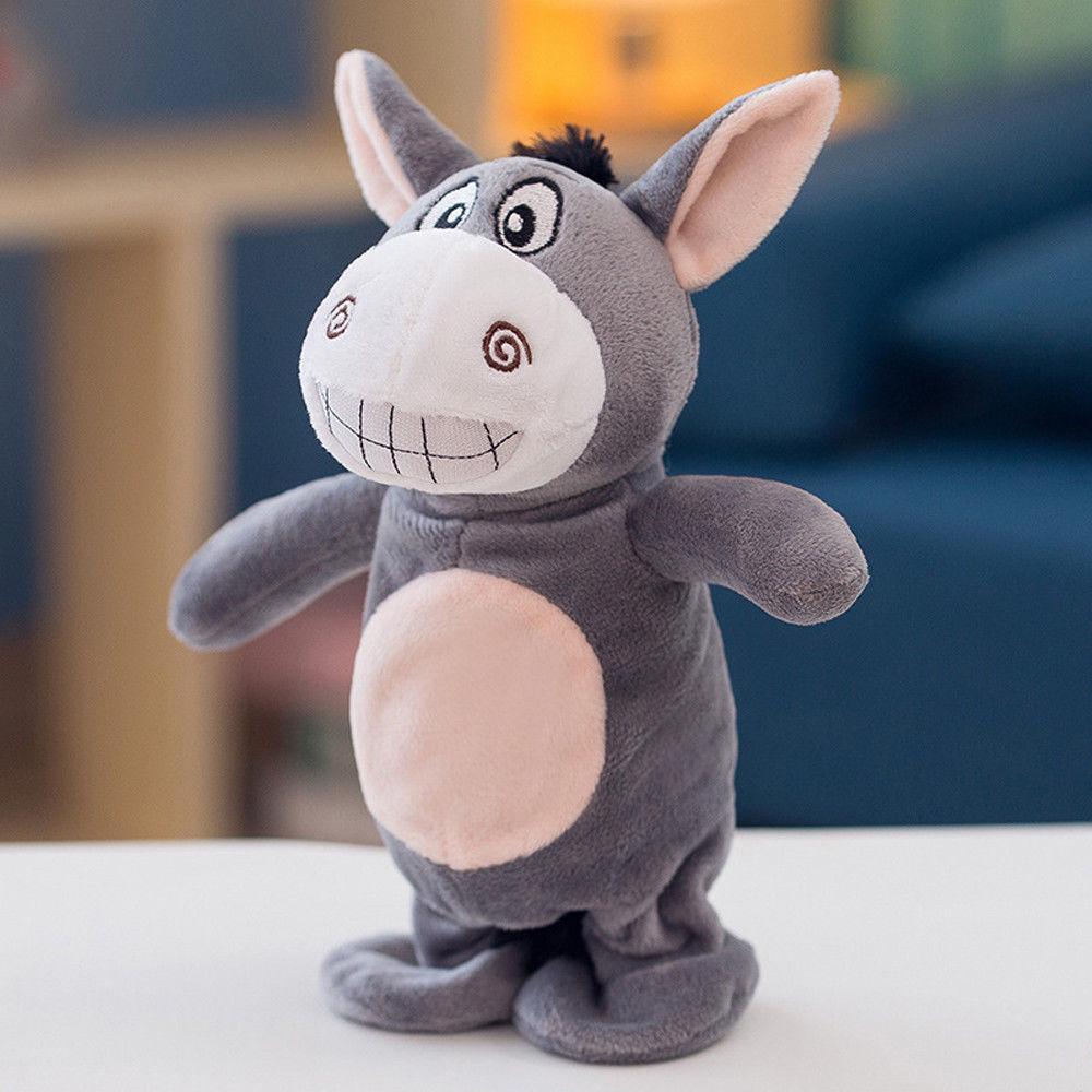 Buy Electronic Talking Donkey Cows Plush Toy Cute Speak Music and Walk ...