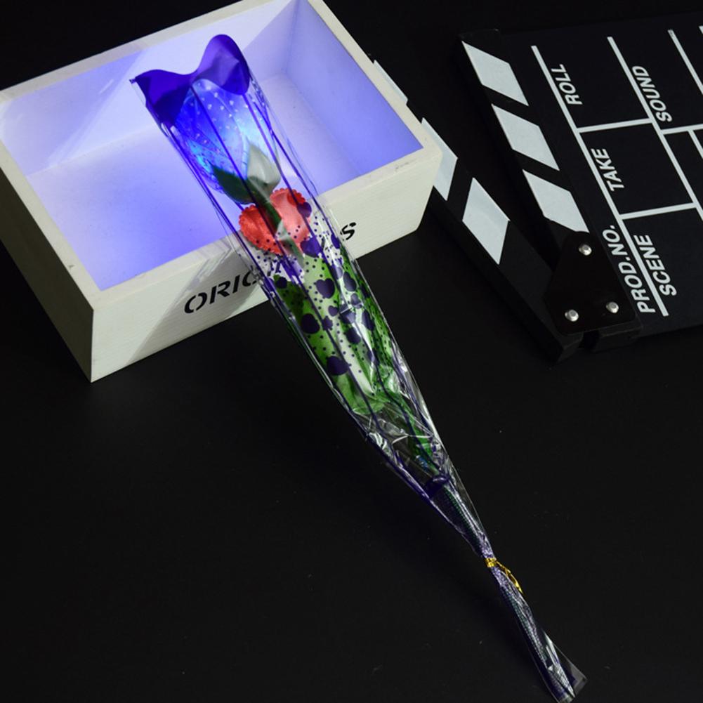 Buy 9 Pcs / Set LED Flashing Simulation Rose Flower Blinking Rose Night ...