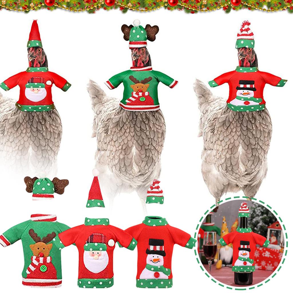 (MC)Christmas Pet Clothes Wine Bottle Clothes Dual Use Decorative ...