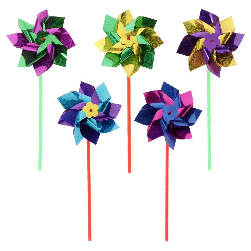 Buy Pack of 50 Pieces Shiny Windmill Pinwheel Kids Outdoor Toy Home ...