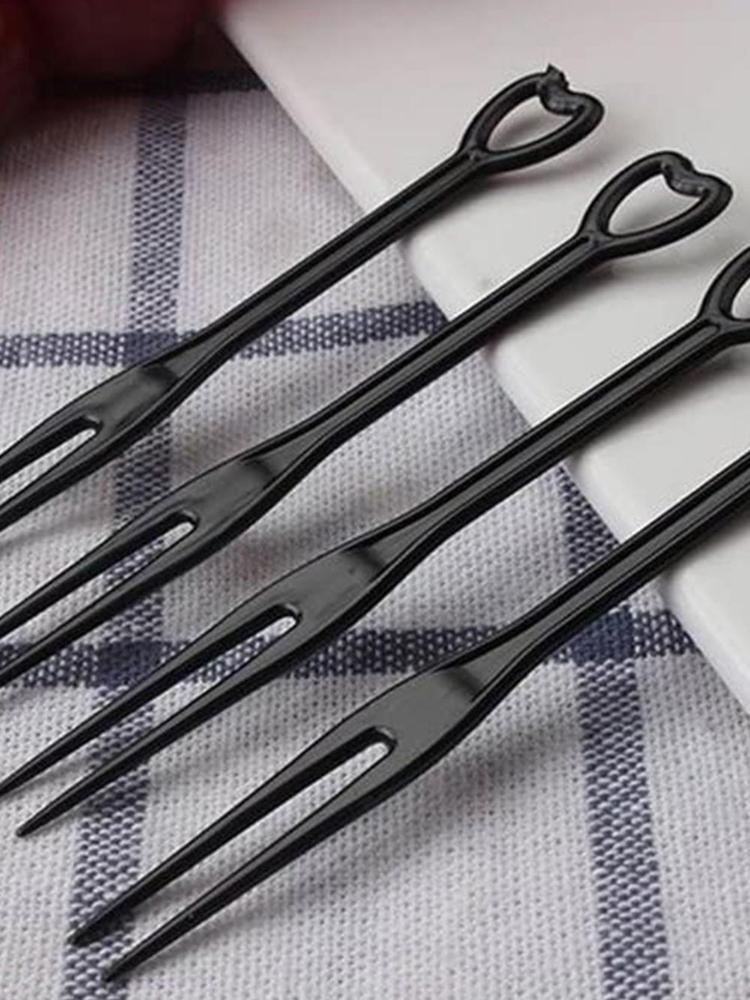 Satın alın 100 Disposable Bamboo Fork Sticks Fruit Desserts Food Pick ...