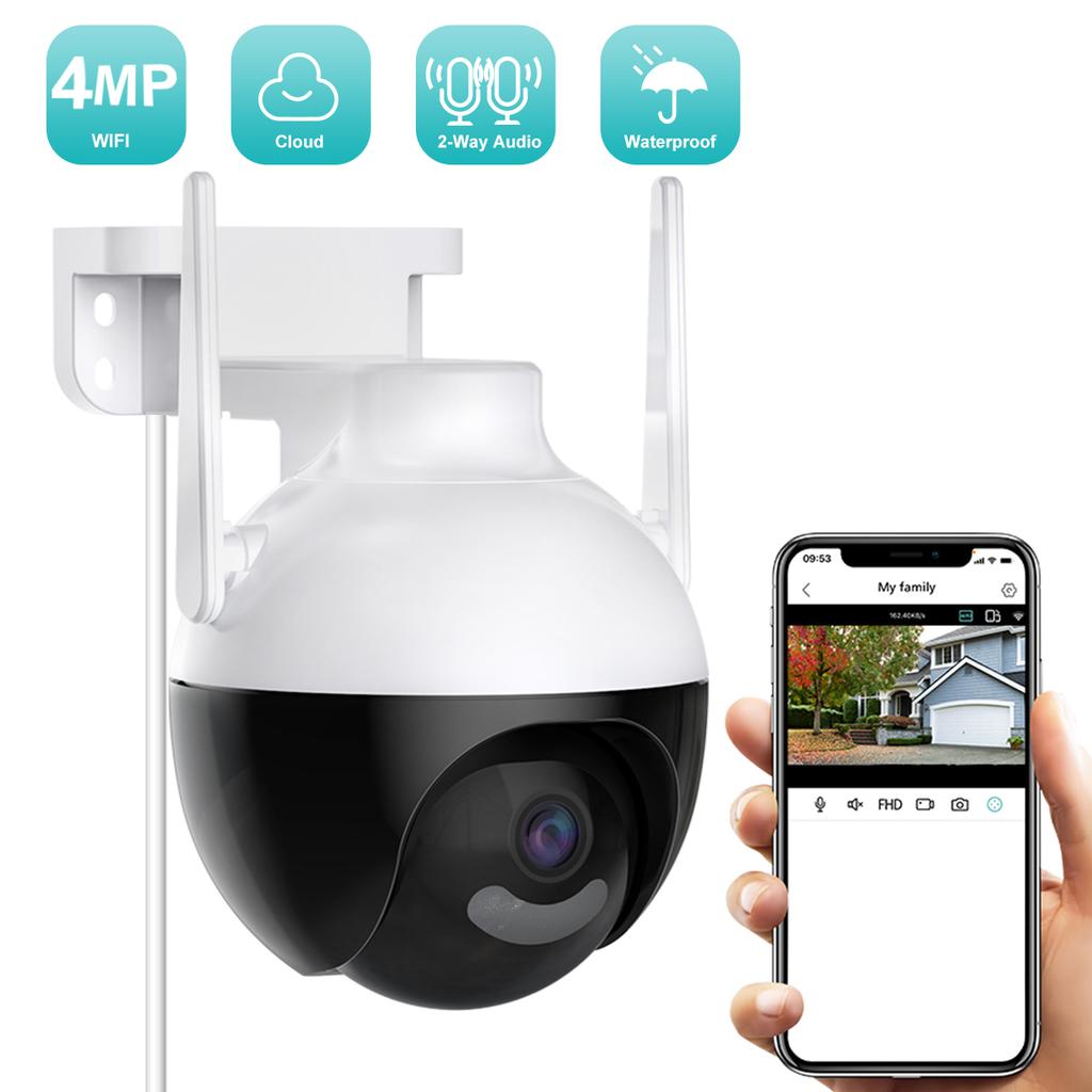 Buy Outdoor Ip Camera WiFi 2k 4mp Ptz Dome Ai Smart Tracking Video ...