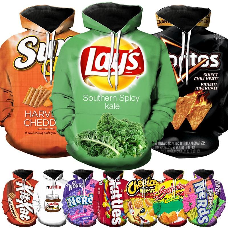 Buy 2022 New Snacks 3d Printing Hoodie Sportswear Men 'S And Women 'S ...