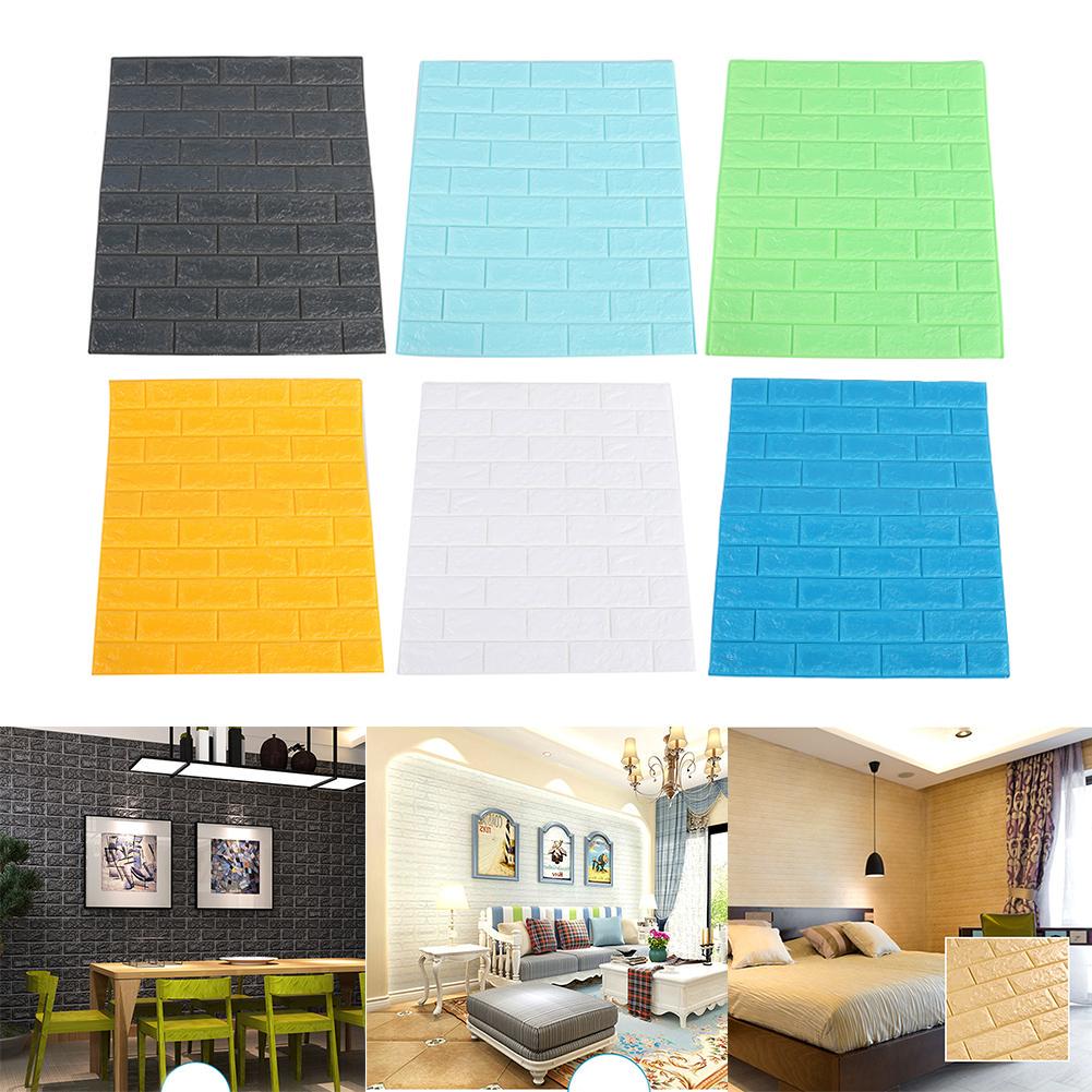 Buy 3D Wall Sticker Brick Pattern Anti-collision Foam DIY Self-adhesive ...