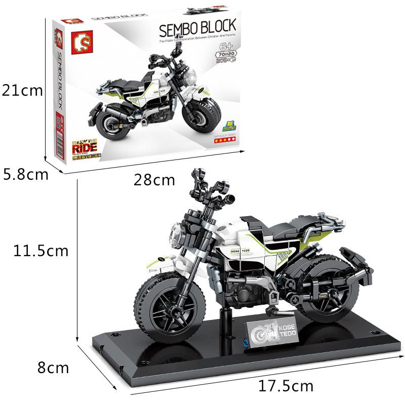 Buy 701102 Cross-country Motorcycle Building Blocks Compatible with ...