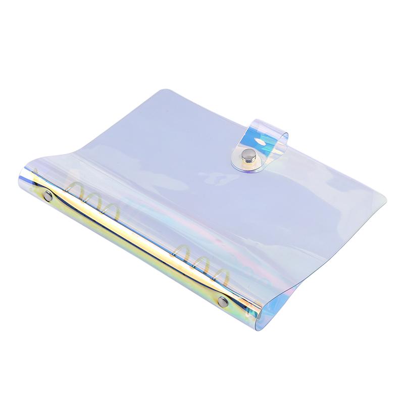 Buy PVC Laser Transparent Notebook Diary Cover Glitter Loose Leaf Note ...
