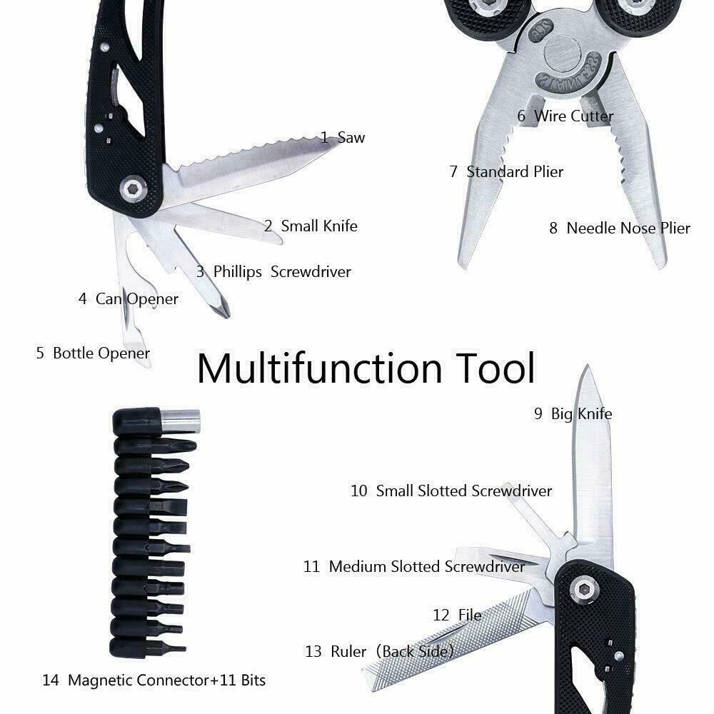 Buy 24 in 1 Multi Tool Knife Pliers Saw Kit Survival Fold Screwdriver ...