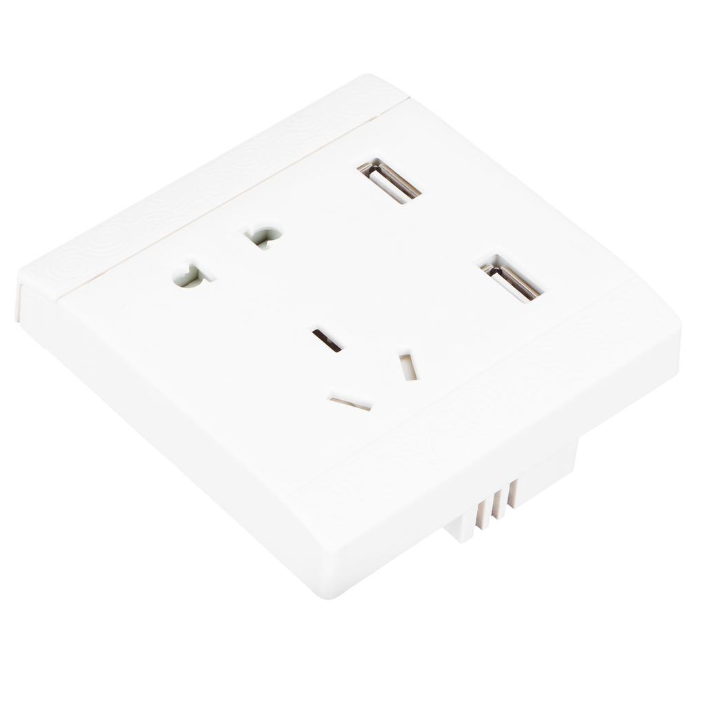 Buy Multi-Functional Wall Power Outlet Socket with 2 USB Port 13A for ...