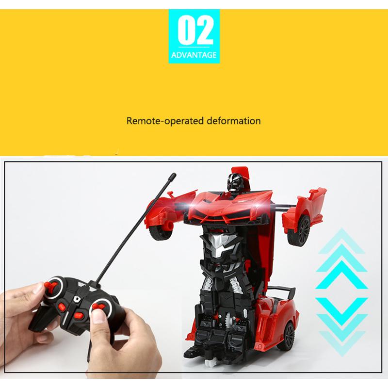 Buy 1/18 Rc Transformer Car 2 In 1 Transformation Robots Models Remote ...